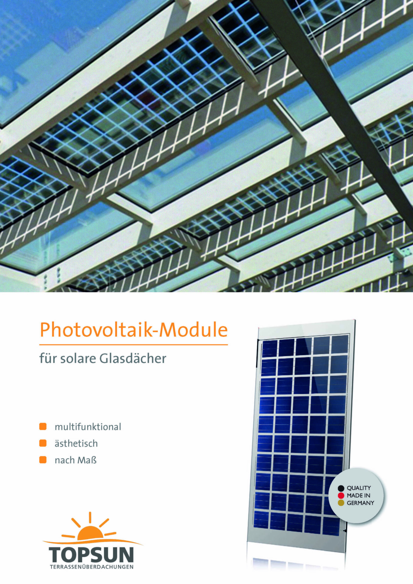 Solare Glasdächer von TOPSUN - Made in Gemany